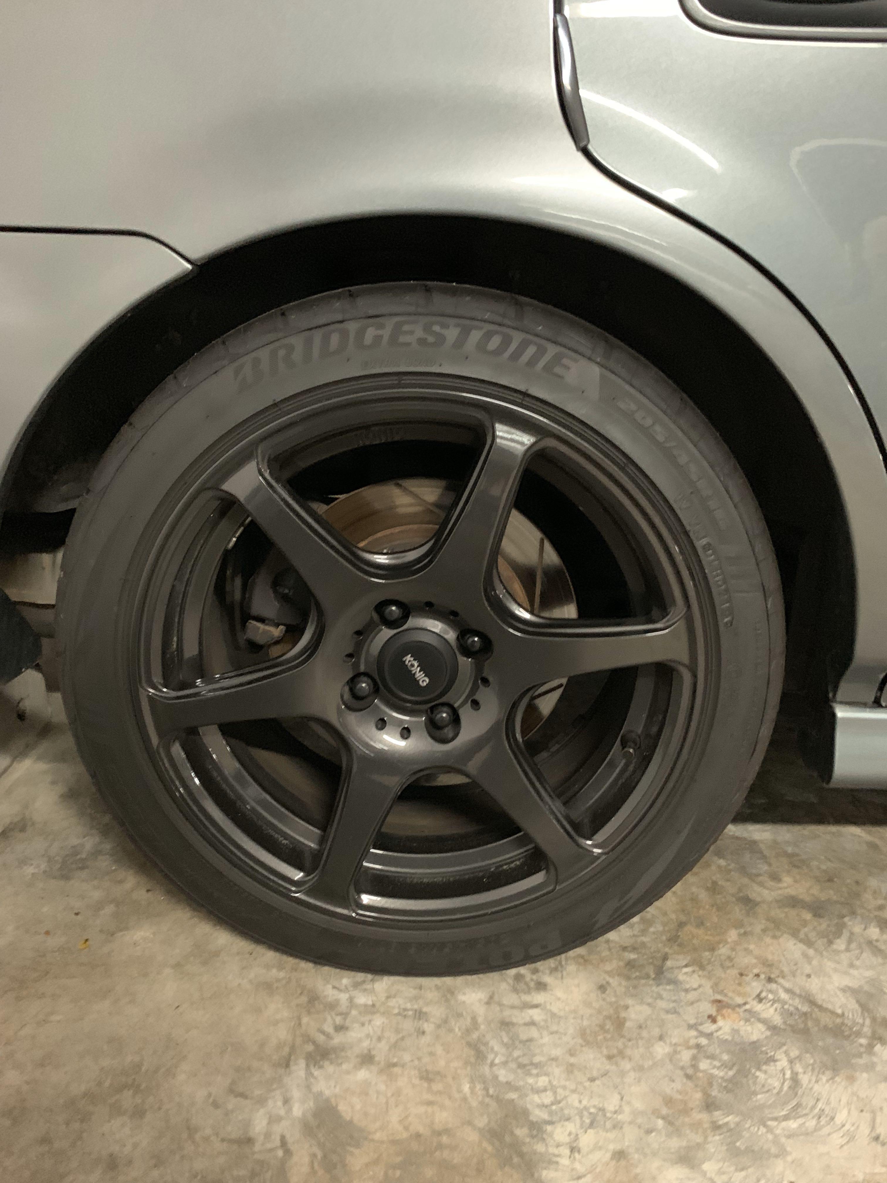 Konig Tandem 16 inch wheels + re003, Car Accessories, Tyres & Rims on ...