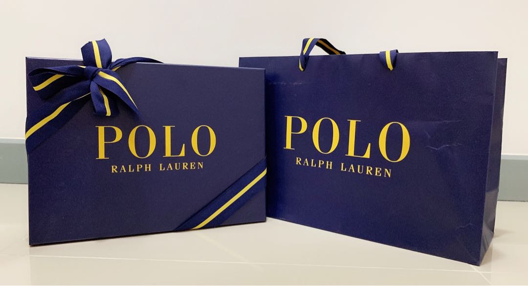 POLO paper bag + box + ribbon, Luxury, Accessories on Carousell
