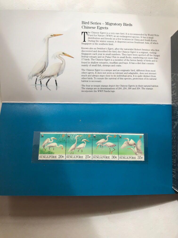 Singapore Old Stamp - Bird Series-Migratory Birds Chinese Egrets ...
