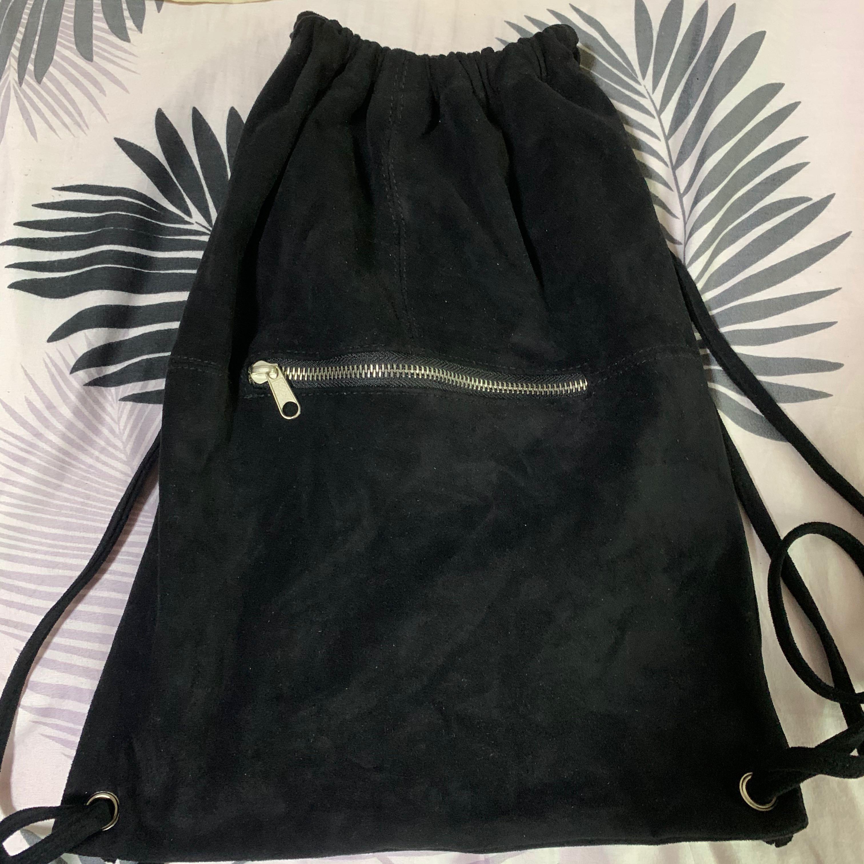 Suede drawstring bag, Women's Fashion, Bags & Wallets, Tote Bags on ...