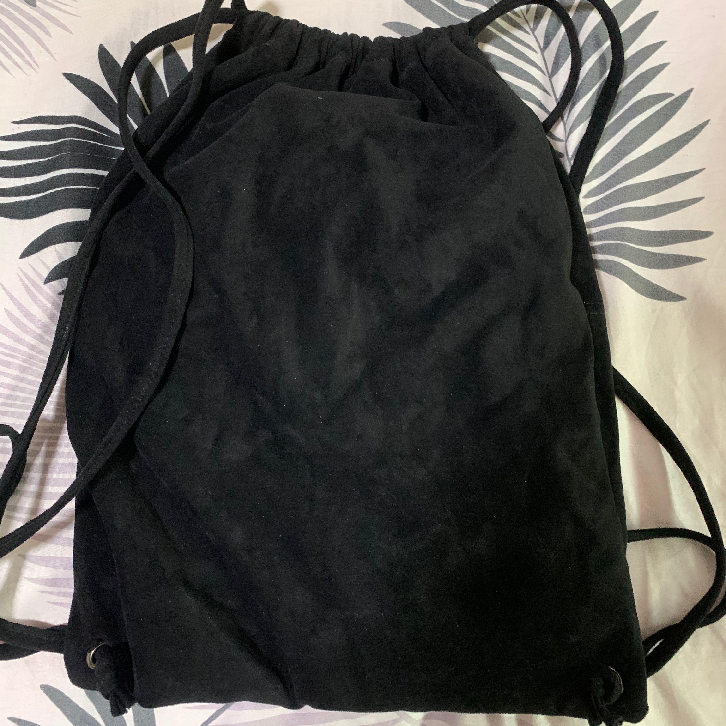Suede drawstring bag, Women's Fashion, Bags & Wallets, Tote Bags on ...