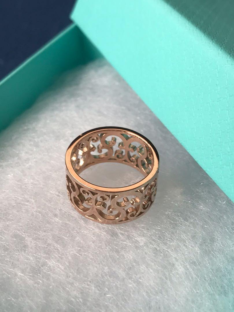 Tiffany & Co Rubedo Metal Enchant Wide Ring Band, Luxury, Accessories ...