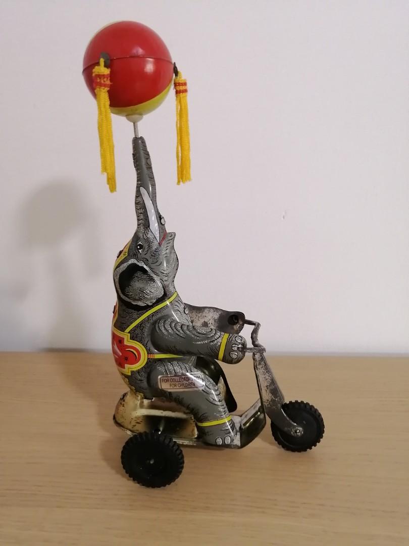 Wind-up Elephant on Bike Tin Toy (Replicate), Hobbies & Toys, Toys ...