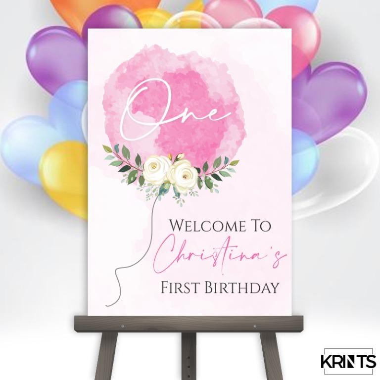 Birthday Welcome Signage Board (WBB#01), Hobbies & Toys, Stationery ...
