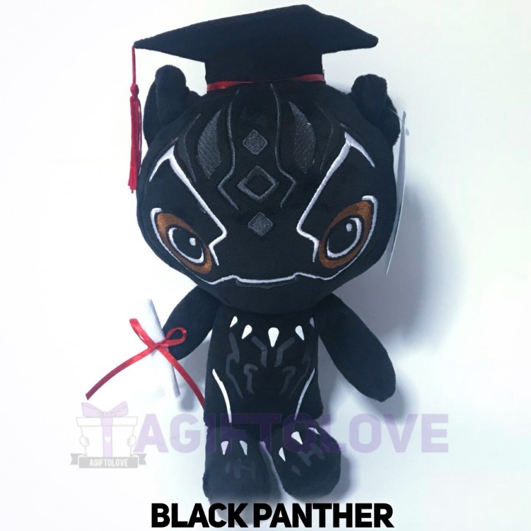 Black Panther Graduation Plush Gift Set, Hobbies & Toys, Toys & Games ...