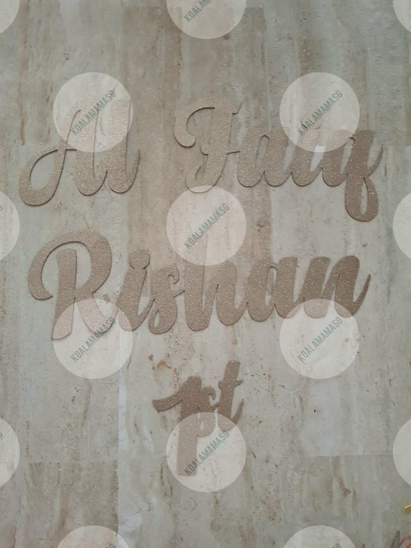 Customise Calligraphy name backdrop, Hobbies & Toys, Occasions & Party ...