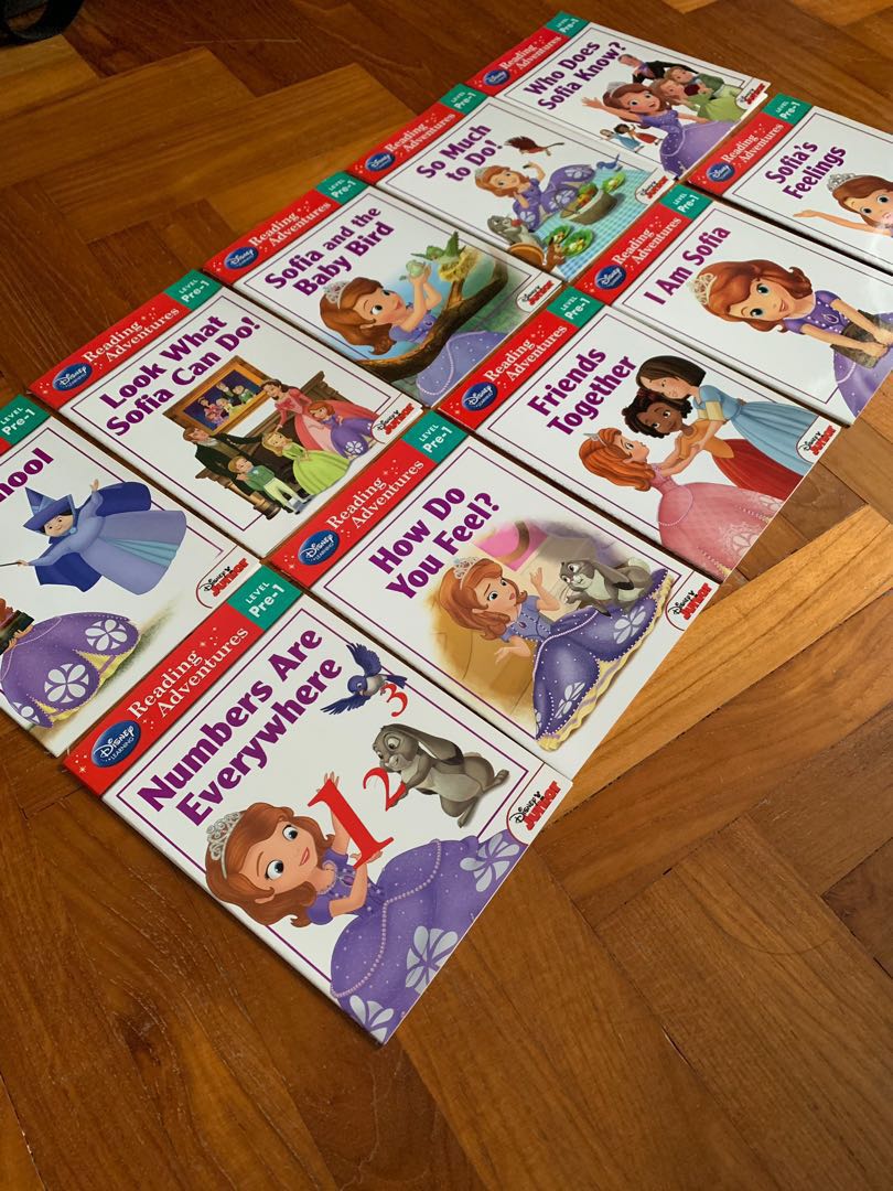 Disney Learning Reading Adventures Sofia the First books (Level Pre-1) - 10 different titles ...