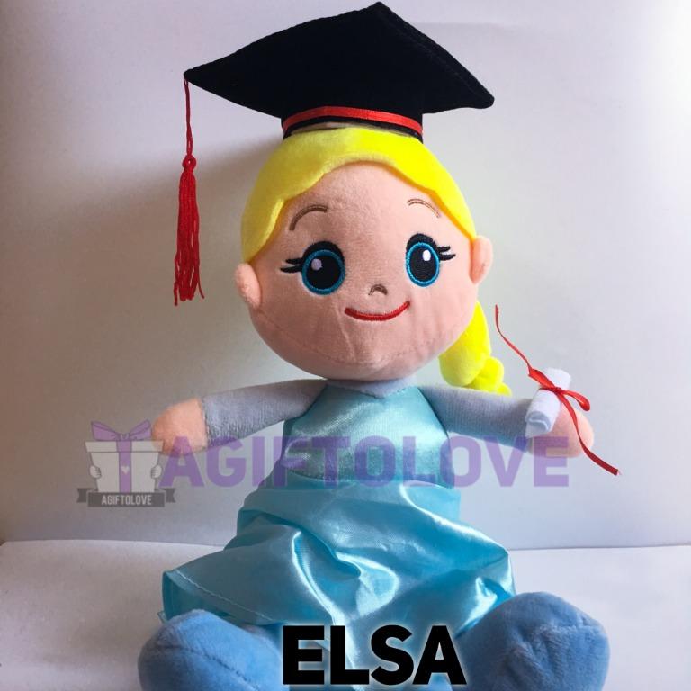 Elsa Graduation Plush Gift Set, Hobbies & Toys, Toys & Games on Carousell