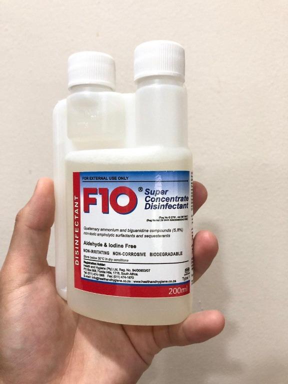 Alcohol-Free F10 Disinfectant Conc. 200ml, Furniture & Home Living ...