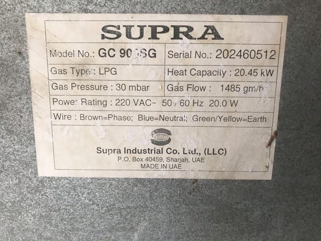 Gas oven and 5 stove - Supra brand, TV & Home Appliances, Kitchen ...