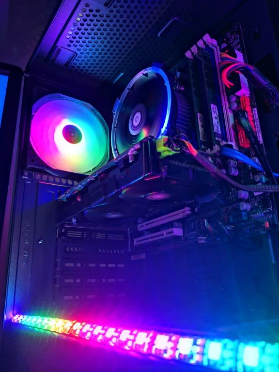 I3 240GB SSD 1TB HDD HD7850 RGB GAMING SETUP WITH DESKTOP, MONITOR ...