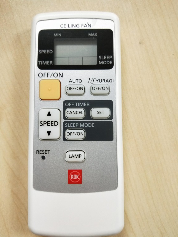 KDK V60WK K15Z9 ceiling fan remote control , Furniture & Home Living ...