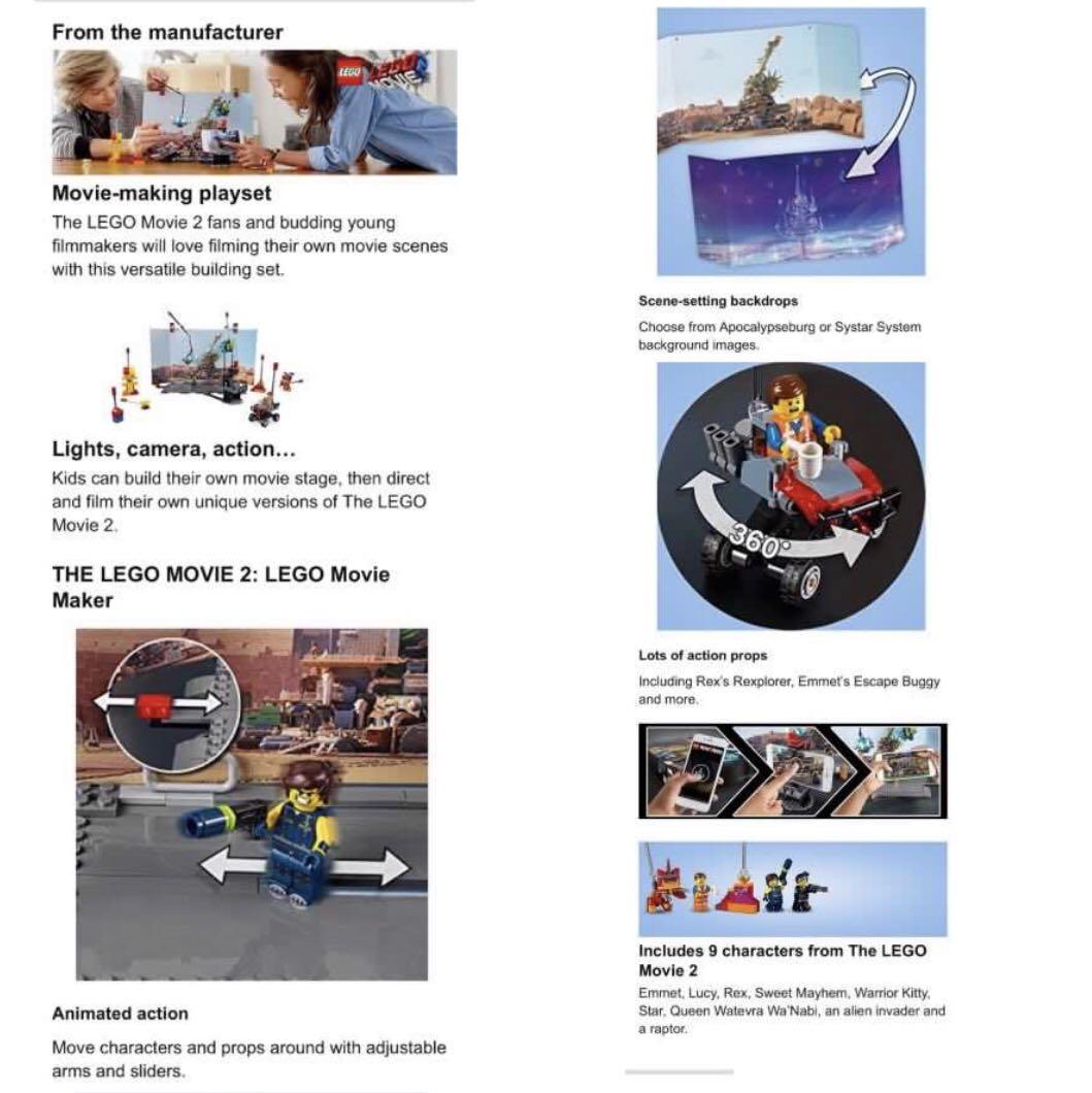 Lego 70820 - The LEGO Movie 2 Movie Maker, Hobbies & Toys, Toys & Games ...