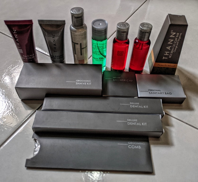 Marriott hotel toiletries lotion shampoo body hand wash soap bar etc ...