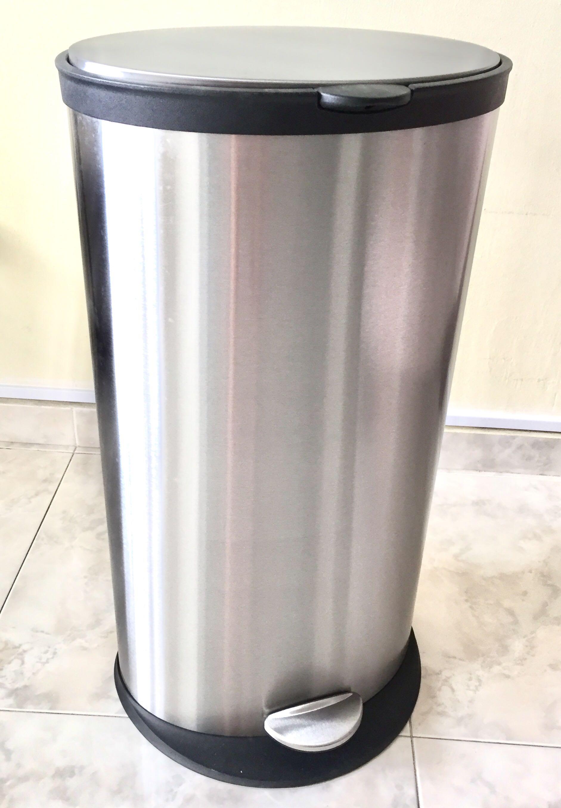 Metro 30L stainless steel oval shape dustbin, Home Appliances ...