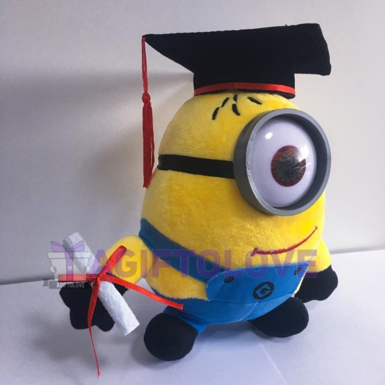 Minion Stuart Graduation Gift Plush Set, Hobbies & Toys, Toys & Games ...