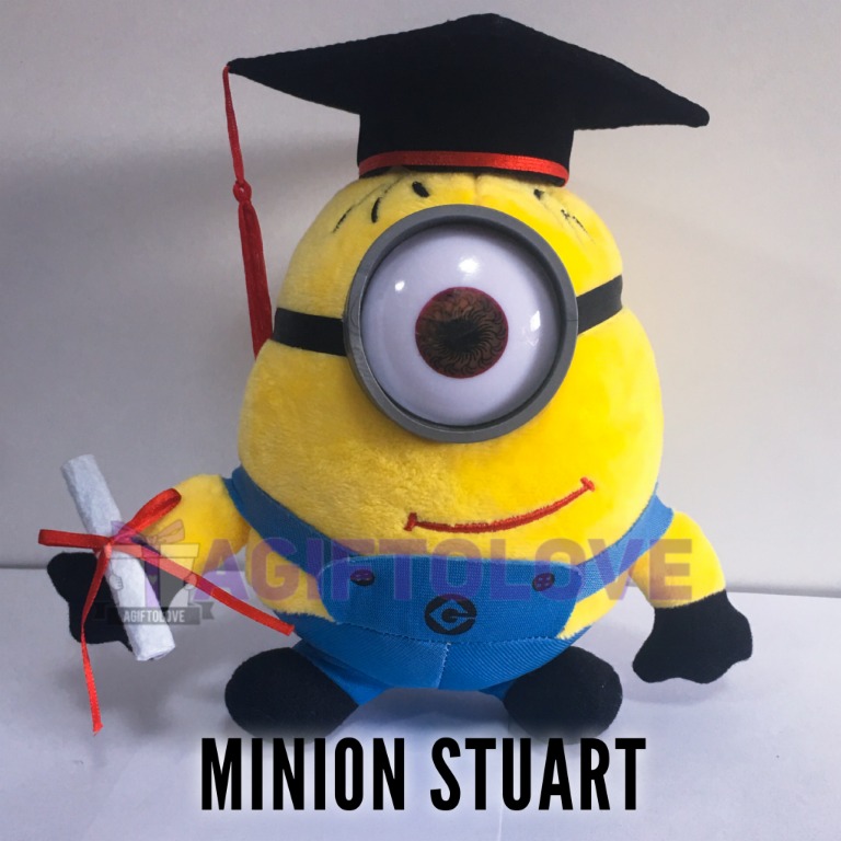Minion Stuart Graduation Gift Plush Set, Hobbies & Toys, Toys & Games ...