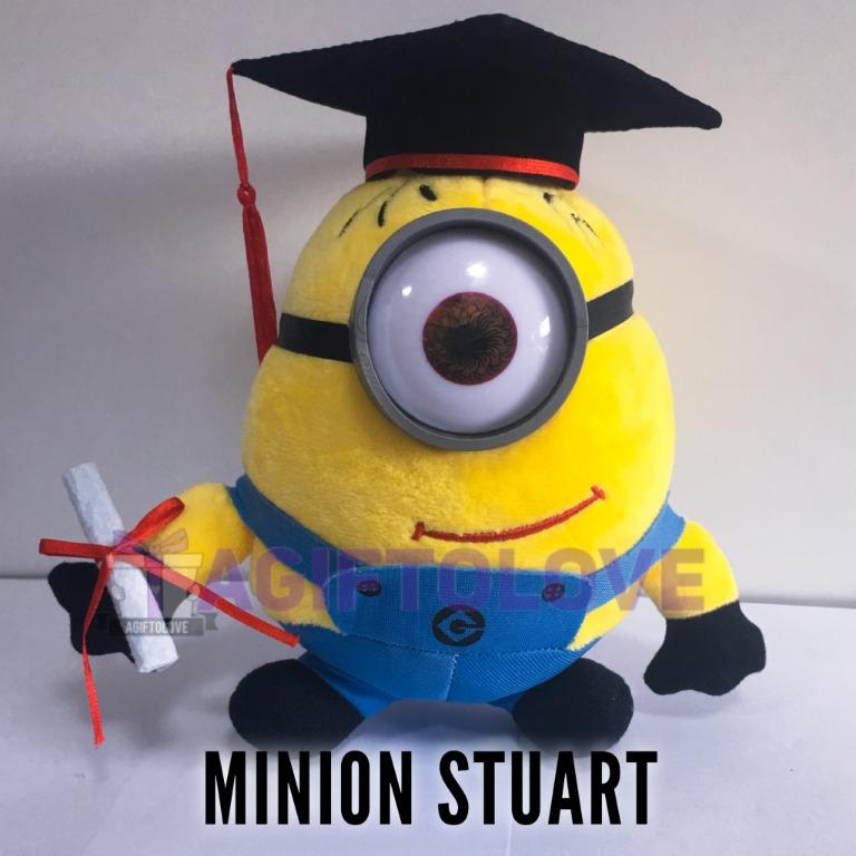 Minion Stuart Graduation Gift Plush Set, Hobbies & Toys, Toys & Games ...