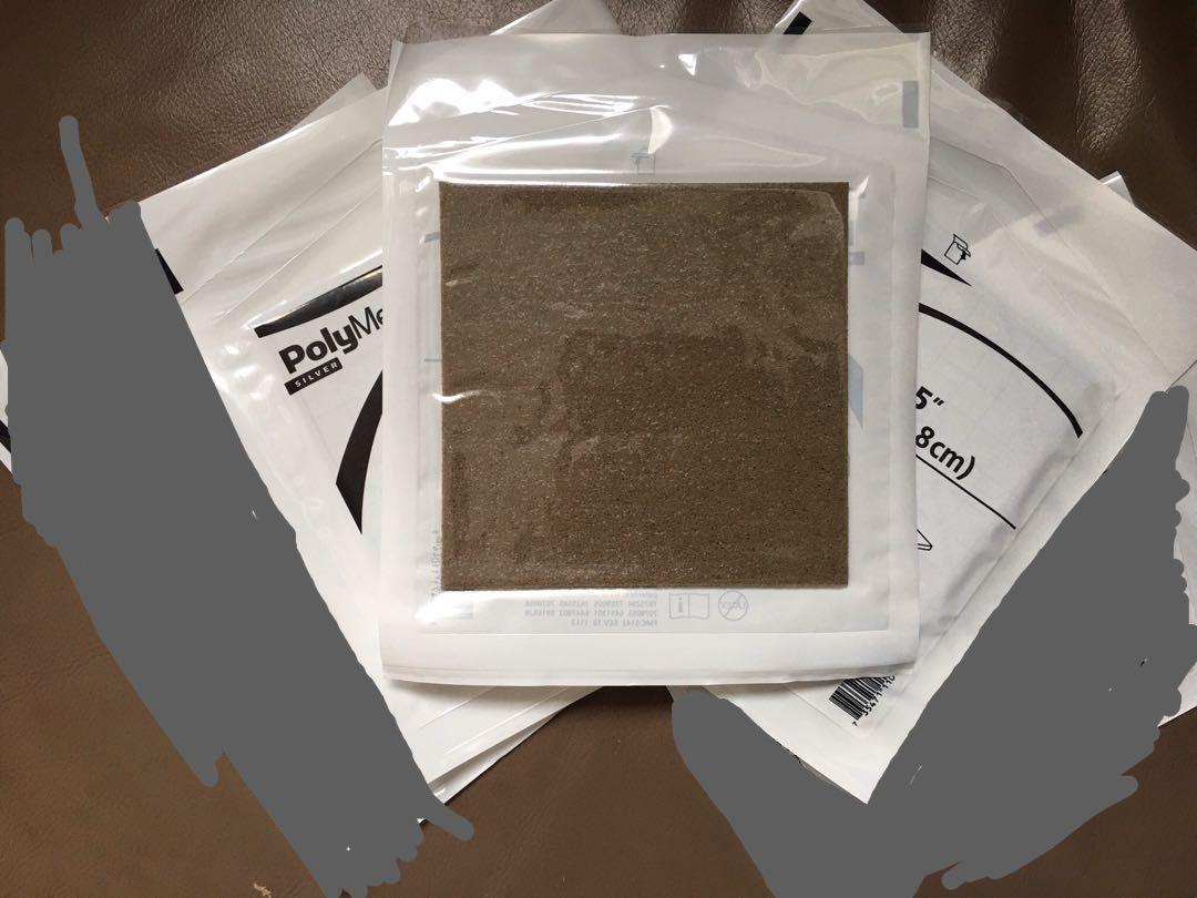 [包郵]清貨 PolyMem 多功能互動敷料 (含銀) PolyMem Silver Non-Adhesive Pad，4.5’’ x 4.5 ...