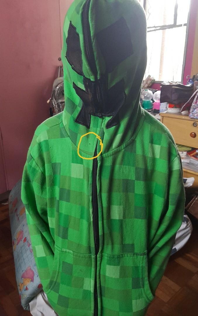 Preloved Minecraft Creeper Jacket, Babies & Kids, Babies & Kids Fashion ...
