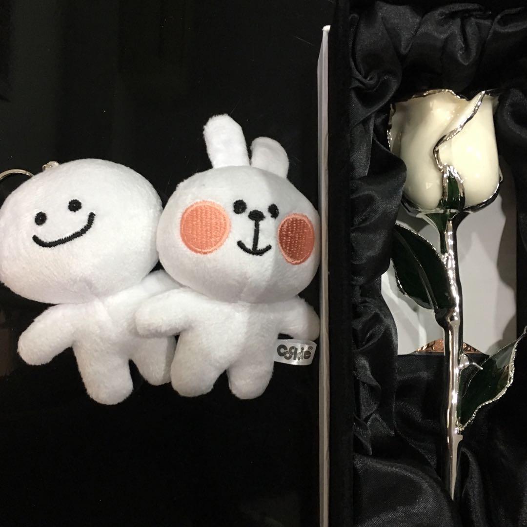 Telegram Line Spoiled Rabbit Plushie Keychains, Hobbies & Toys, Toys ...