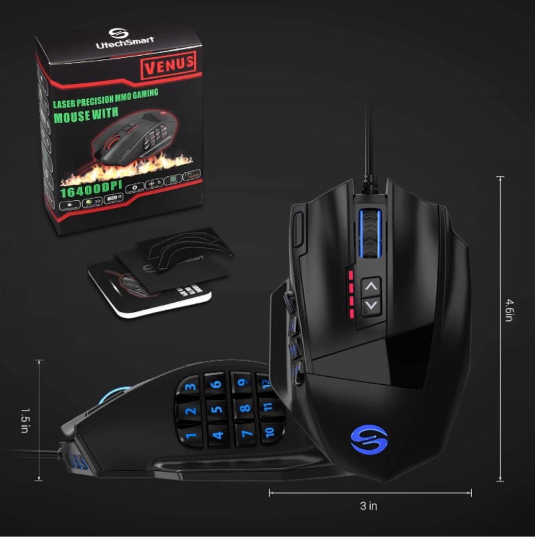 UtechSmart Venus Gaming Mouse RGB Wired, 16400, Computers & Tech, Parts ...