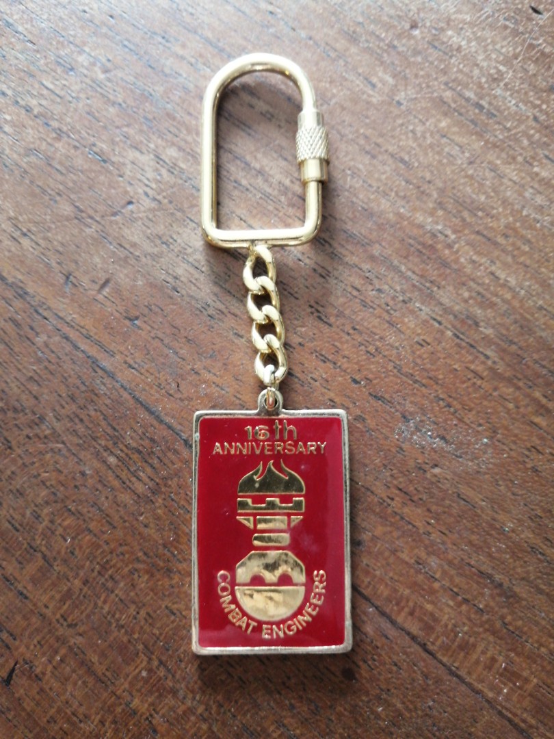 Vintage SAF Combat Engineers 16th anniversary keychain from 1983 ...