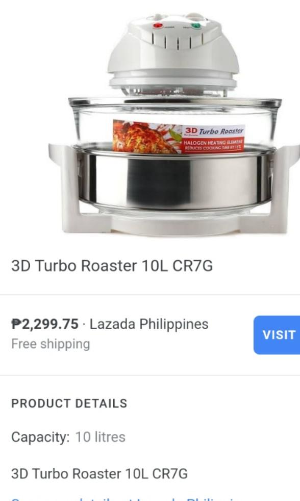 Brand New 3D Turbo Roaster, TV & Home Appliances, Kitchen Appliances ...