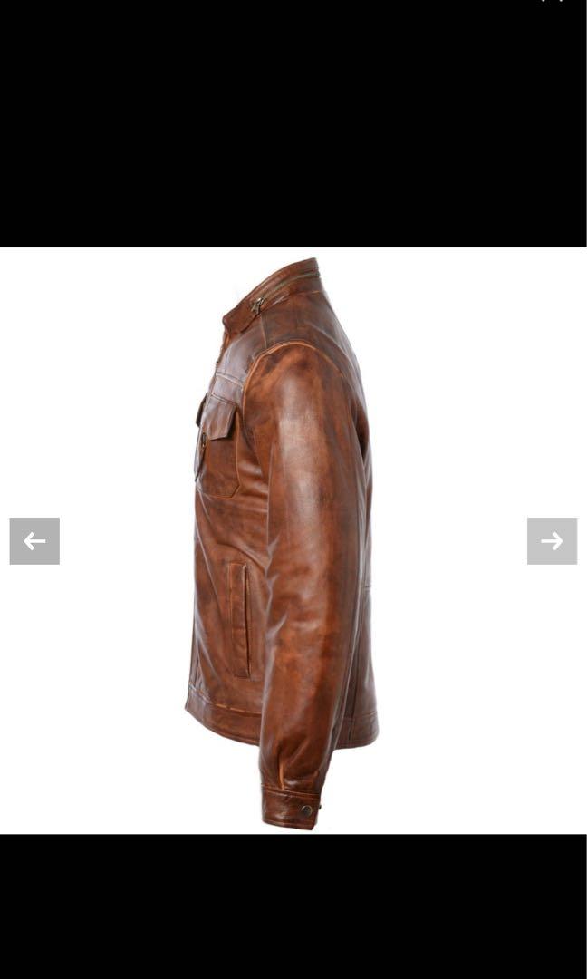 Edinburgh Tan Leather Jacket, Men's Fashion, Coats, Jackets and ...