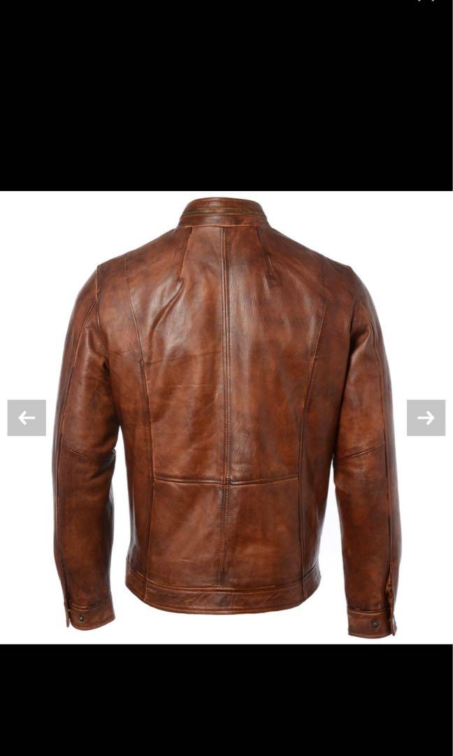 Edinburgh Tan Leather Jacket, Men's Fashion, Coats, Jackets and ...