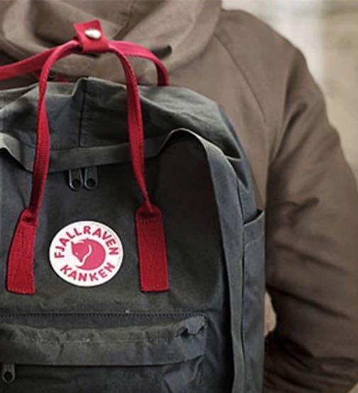 Fjallraven Authentic Kanken Class Black-Ox Red Backpack, Women's ...