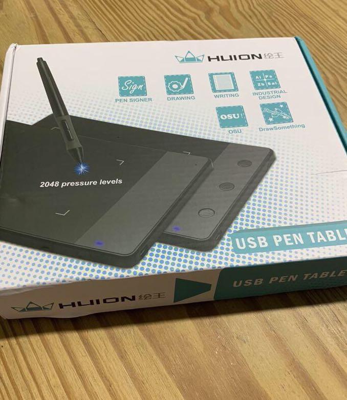 Huion H420 USB Writing Art Drawing Graphics Board Tablet 4 x 2.3 inch with Digital Pen Adobe ...