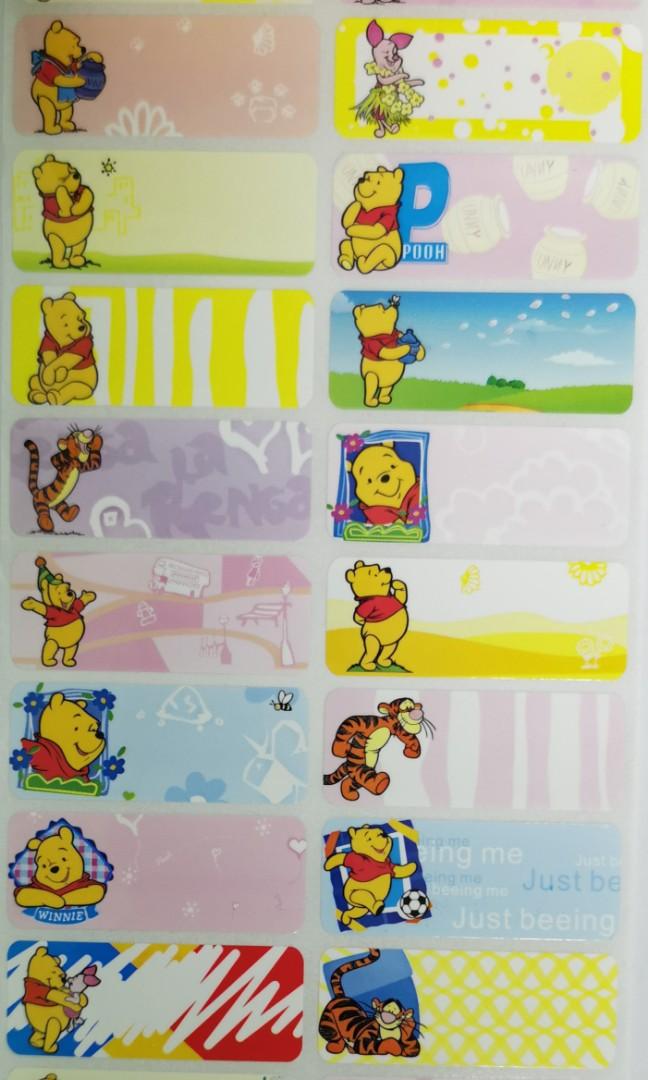 Winnie The Pooh Name Tags Personalized Winnie The Pooh Name Tag By