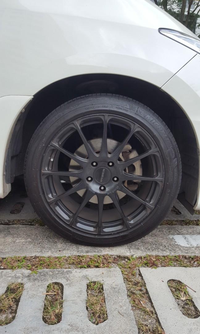 Prodrive 18" 5x114.3 with michelin tyres, Car Accessories, Tyres & Rims ...