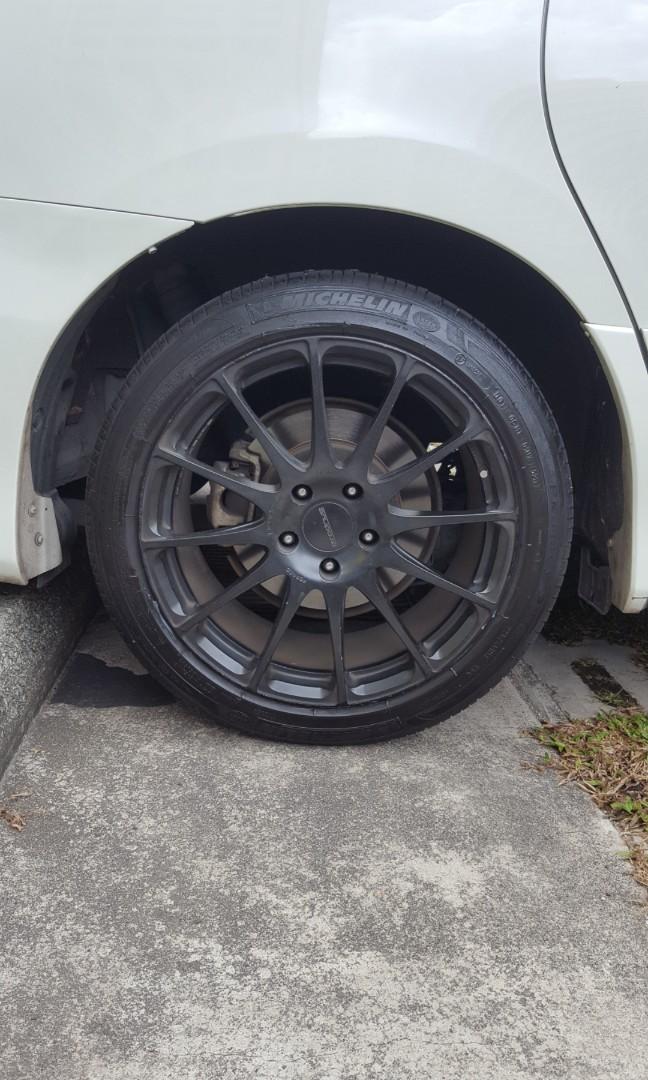 Prodrive 18" 5x114.3 with michelin tyres, Car Accessories, Tyres & Rims ...