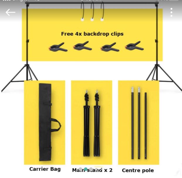 (rent) backdrop 2mx2m stand, Hobbies & Toys, Stationery & Craft ...