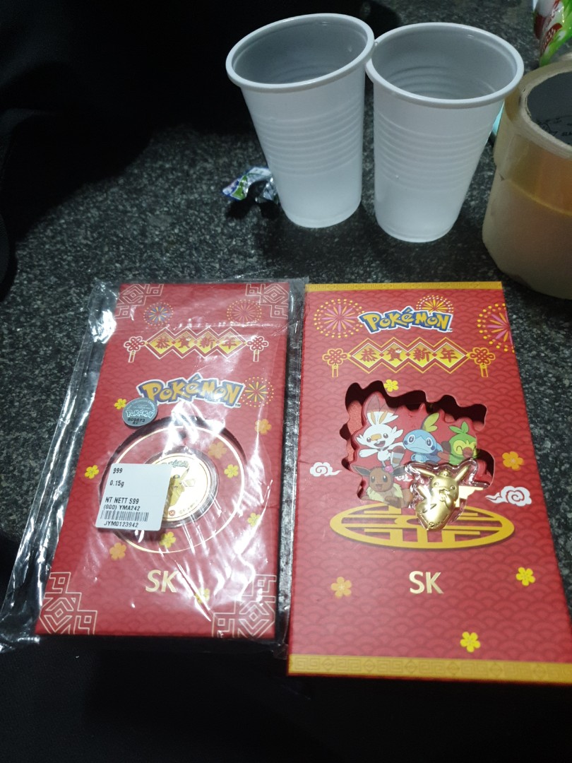 SK Pokemon limit edition gold, Women's Fashion, Jewelry & Organisers, Precious Stones on Carousell