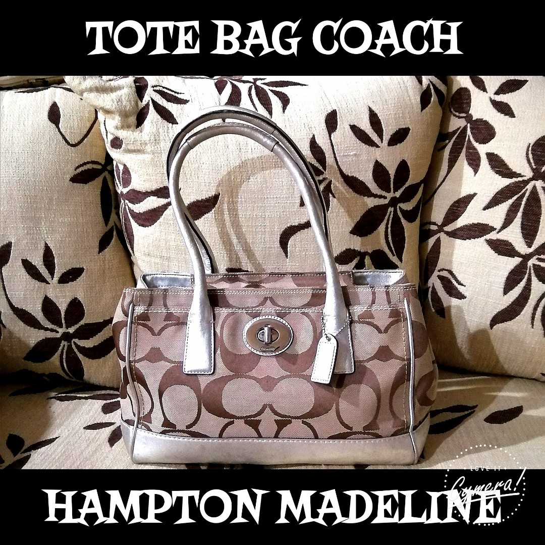 Tote Bag Coach Hampton Madeline, Women's Fashion, Bags & Wallets, Tote ...