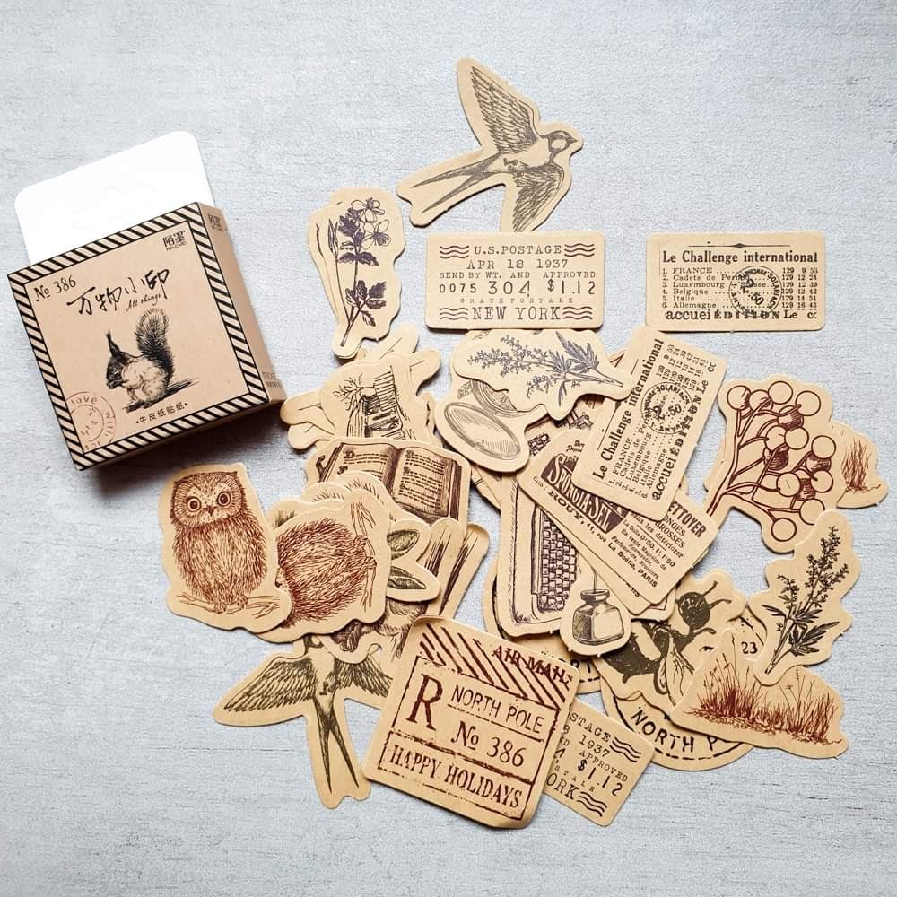Vintage Stickers for Diary Journaling, Hobbies & Toys, Stationary ...