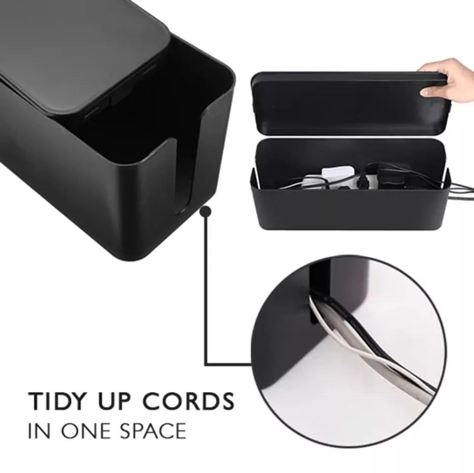 Wifi Router Box Wood Plastic Cable Storage Box Case Socket Organizer ...