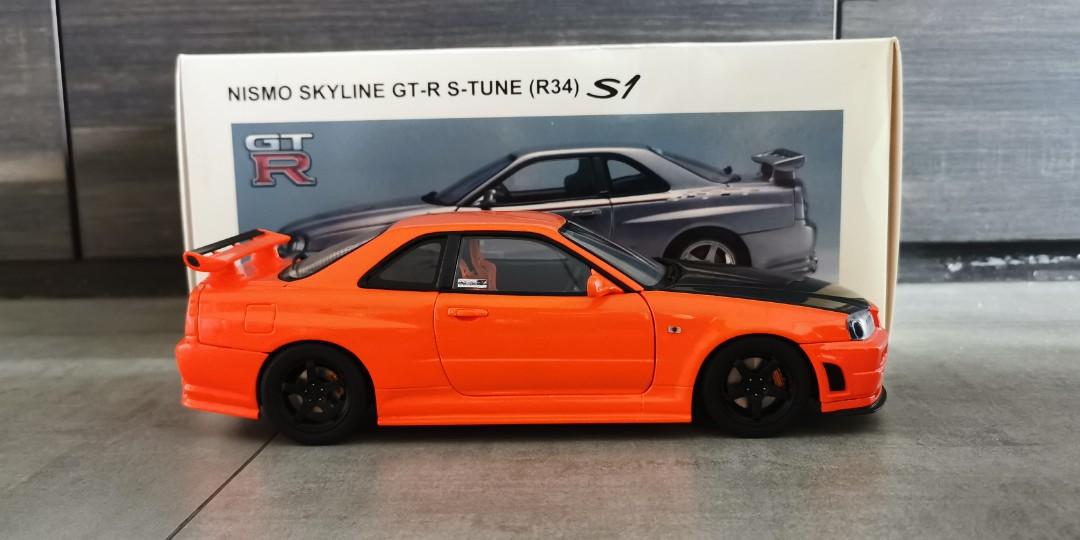 1/18 Custom Autoart Nissan R34 GT-R S-Tune Plain Body Ver Wif Black ...