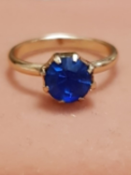 Beautiful Blue Stone Ring #MRTPunggol #MRTBishan, Women's Fashion ...