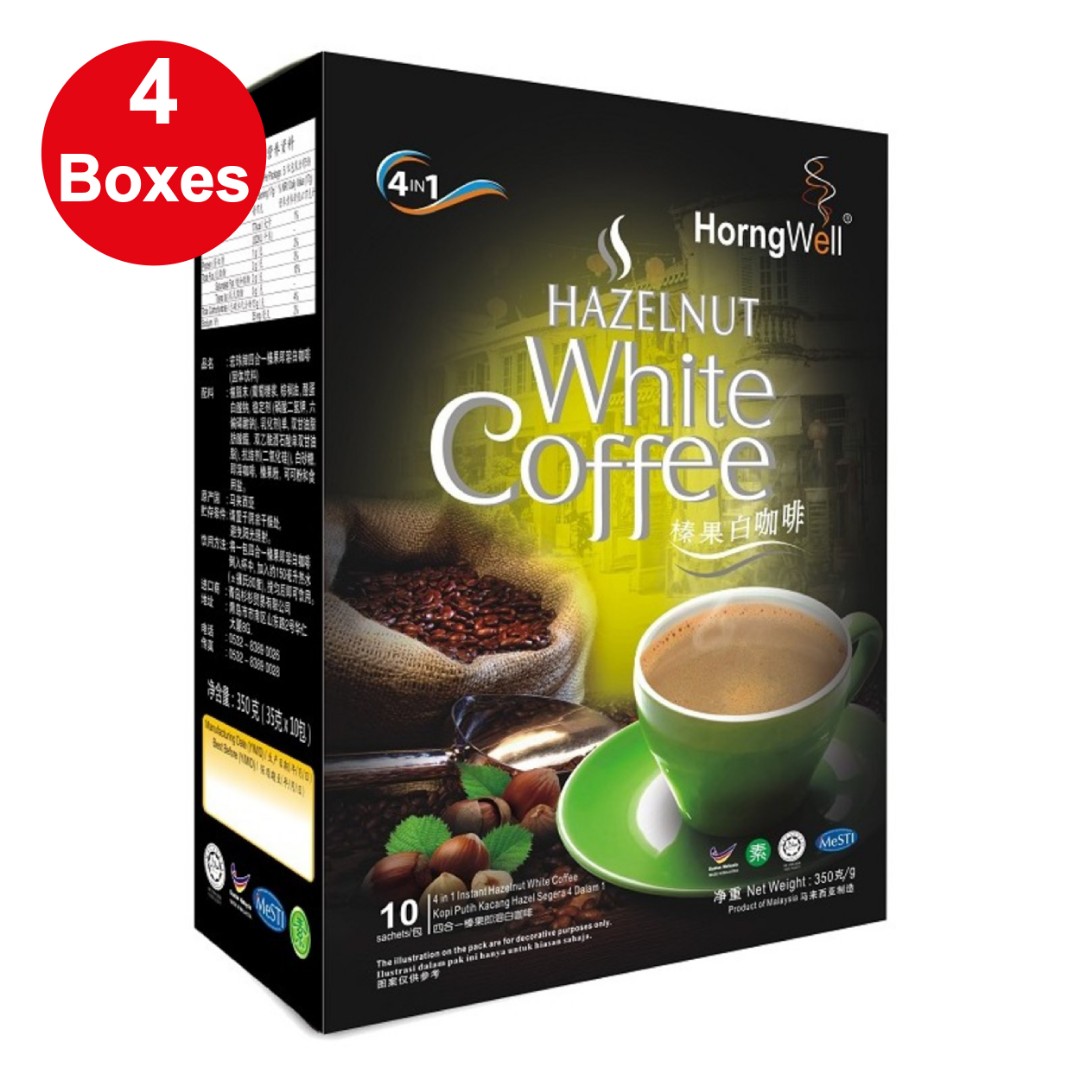 HorngWell Hazelnut White Coffee Nutty Flavor Not Ah Huat, Food & Drinks ...