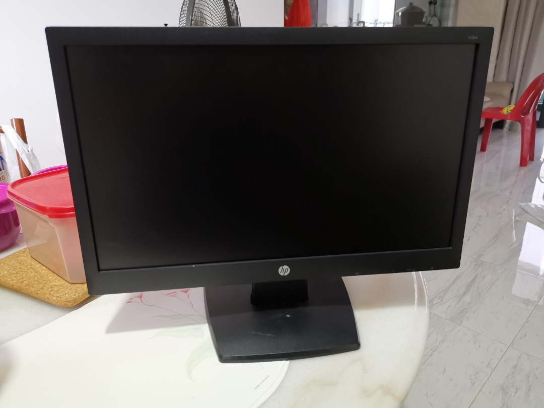 HP Monitor V194 18.5-inch HD Monitor with VGA Port (Black), Computers ...