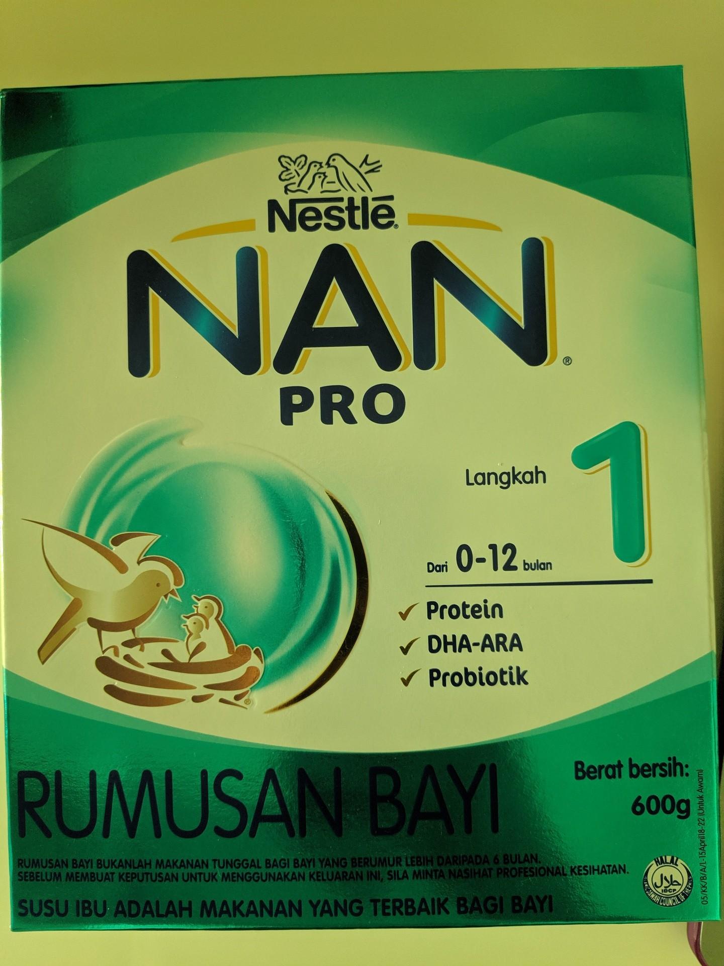 Nestle Nan pro 1 600gm, Babies & Kids, Nursing & Feeding, Weaning ...