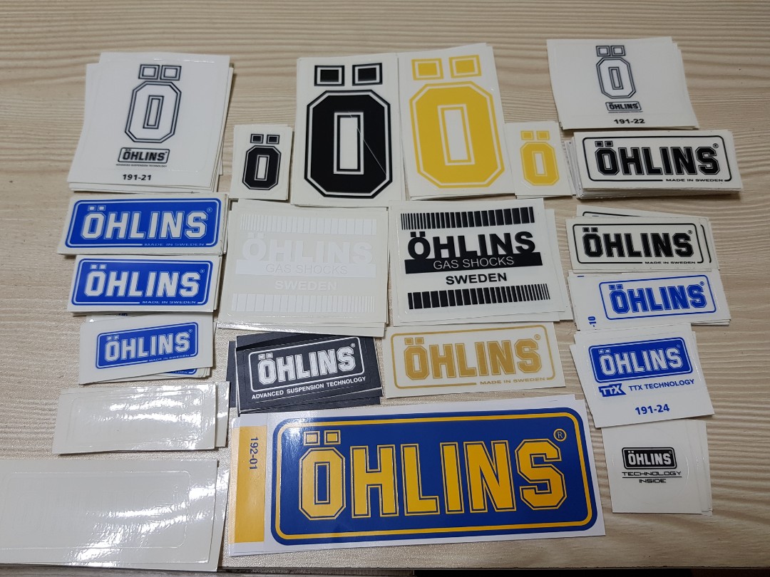 Ohlins Original sticker, Motorcycles, Motorcycle Accessories on Carousell