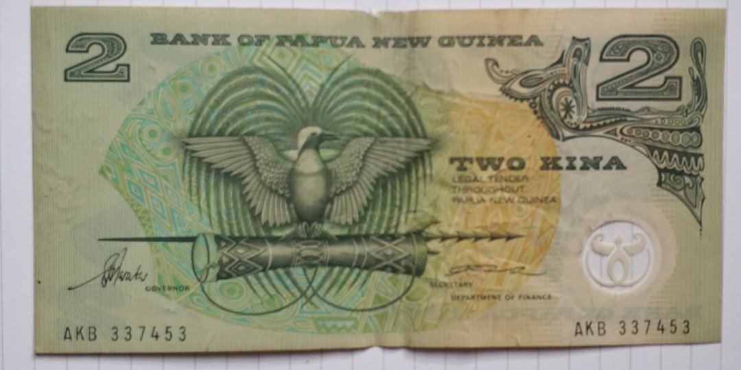 Papua New Guinea 2 Kina Banknote, Hobbies & Toys, Collectibles ...