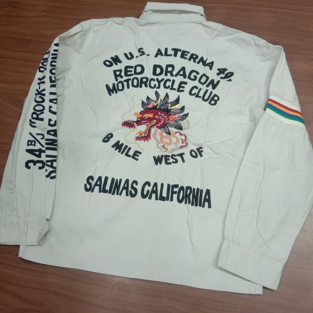 Red dragon motorcycle club, Fesyen Pria, Pakaian , Baju Luaran di Carousell