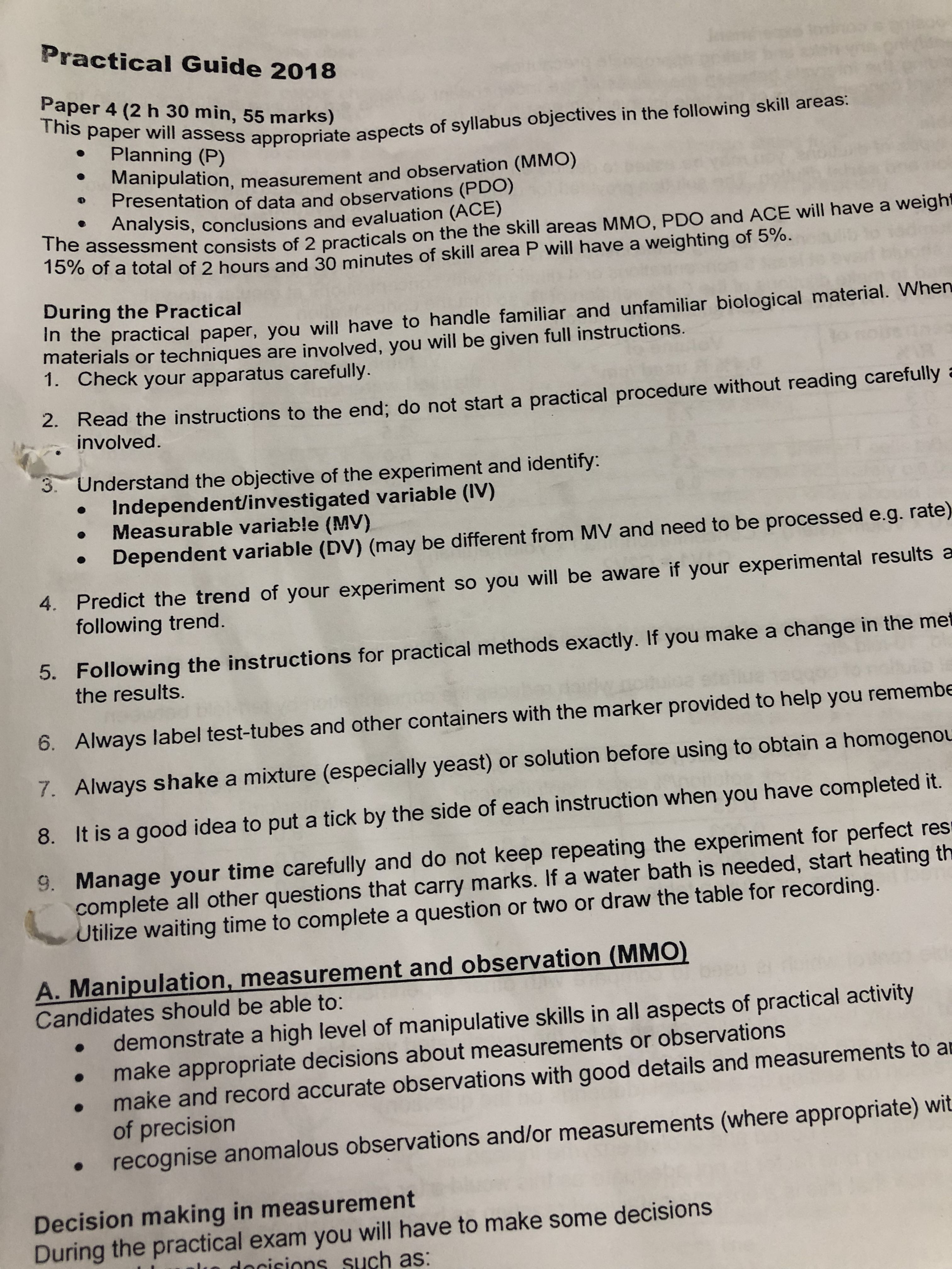 RJC H2 Biology Practical Guide Notes ( 2018-2019 ), Hobbies & Toys ...