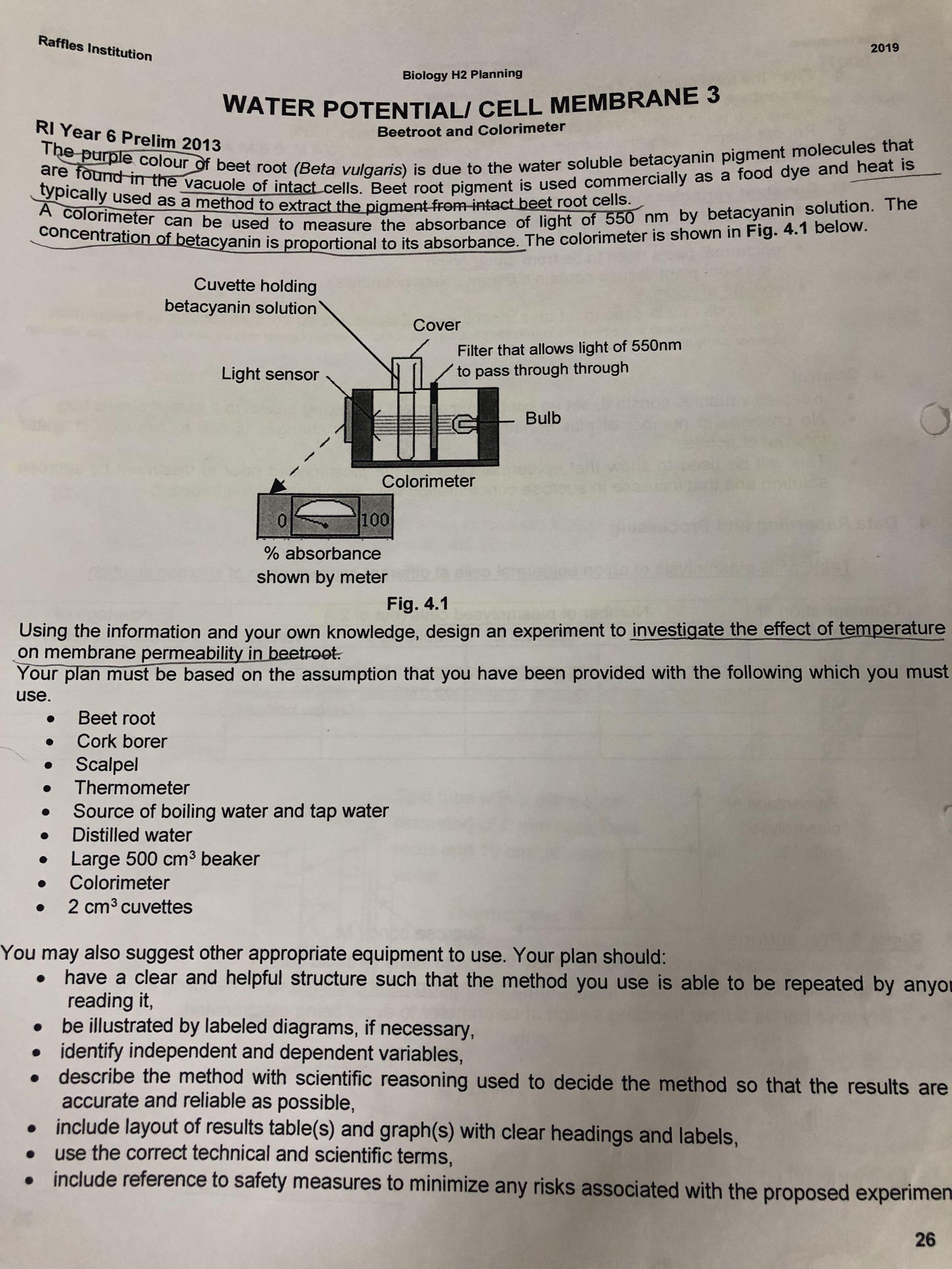 RJC H2 Biology Practical Guide Notes ( 2018-2019 ), Hobbies & Toys ...